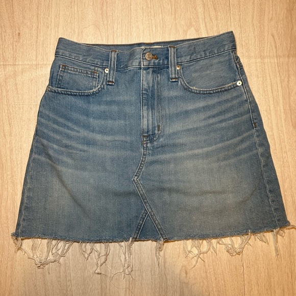 Madewell | Skirts | Madewell Light Blue Denim Mini Skirt | Poshmark